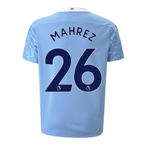 Manchester City Matchtröjor Riyad Mahrez 26 Hemma Fotbollströja 2020-2021